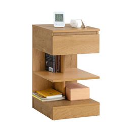 sobuy Nachttisch, Natur, Holzwerkstoff, 39x65x39 cm, Schlafzimmer, Nachttische