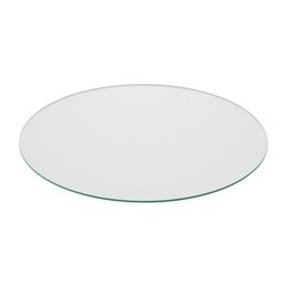 Relaxdays Glasplatte, Transparent, Glas, Rund, 90x0.8x90 cm, Esszimmer, Tische, Esstische, Tischsysteme, Tischplatte