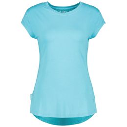 alife and kickin Rundhalsshirt ALIFE & KICKIN "Damen MimmyAK A T-Shirt", Damen, Gr. L, blau (pool), 95% Viskose, 5% Elasthan, Shirts Rundhalsshirt