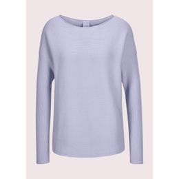 Madeleine Mode Longpullover MADELEINE "Strickpullover L&auml;ssiger Oversized-Pullover mit U-Boot-Ausschnitt", Damen, Gr. 48, lila (hellamethyst), Obermaterial: 56% Viskose CV. 44% Polyamid PA., Modern, normal, U-Boot-Ausschnitt, Pullover Longpullover