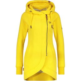 alife and kickin Kapuzensweatjacke ALIFE & KICKIN "Damen MaryAK A Kapuzensweatjacke, Sweatjacke", Damen, Gr. L, gelb (amber), 50% Baumwolle, 50% Polyester, Sweatjacken