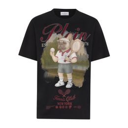 Philipp Plein Round Neck T-Shirt Bulldog Tennis Club