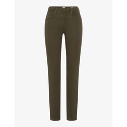 Brax Damen Five-Pocket-Hose Style MARY DARK KHAKI Gr&uuml;n Khaki, gr&uuml;n - khaki, Gr. 42