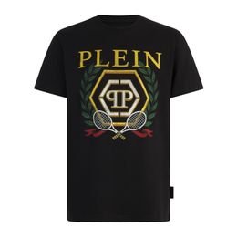 Philipp Plein Round Neck T-Shirt Tennis Crest