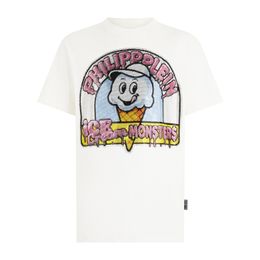 Philipp Plein Round Neck T-Shirt Ice Cream Monsters