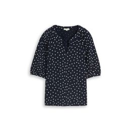 Tom Tailor Damen T-Shirt mit Punktemuster, blau, Gepunktet, Gr. XXL