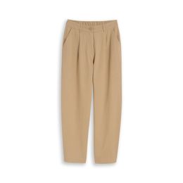 Tom Tailor Denim Damen Barrel Hose aus Baumwolle, braun, Uni, Gr. XL