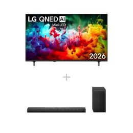LG 55&Prime; QNED AI QNED7E Mini LED 4K Smart TV 2026 + 3.1.1 Kanal TV Soundbar DS70TY mit Dolby Atmos 55QNED7EB3C.DS70001