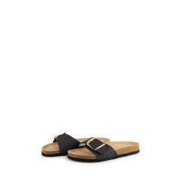 Tom Tailor Damen Sandalen mit Schnalle, schwarz, Uni, Gr. 38