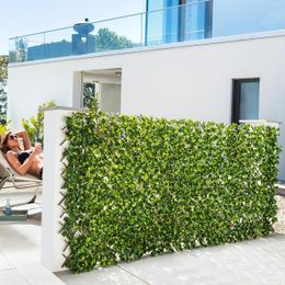 WonderWal Orange Leaf Trellis, immergr&uuml;nes Wandspalier, Dauerhecke, max. 100 x 200 cm