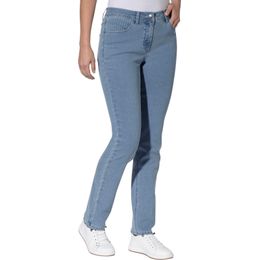 Damen Jeans blue-bleached, Gr&ouml;&szlig;e 27