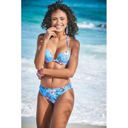 s.Oliver Bikini-Hose 'Maya' mehrfarbig Gr. 42. Mit Zierg&uuml;rtel, Zierringe