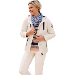 CR&Eacute;ATION L Damen Steppjacke mit Rei&szlig;verschluss-Taschen champagner Gr&ouml;&szlig;e 54