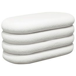 Xora Truhenbank, Wei&szlig;, Holz, Textil, Pappel, Sperrholz, 85x42x42 cm, Esszimmer, B&auml;nke, Sitzb&auml;nke