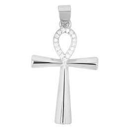 Adelia&acute;s Kettenanh&auml;nger ADELIA&acute;S "Anh&auml;nger &ndash; Schl&uuml;sselanh&auml;nger aus 925 Silber mit Zirkonia", silber, Schmuckanh&auml;nger, Damen, Silber 925 (Sterlingsilber), Kettenanh&auml;nger, Perfekt zum Verschenken an besondere Menschen
