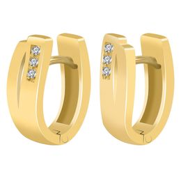 Adelia&acute;s Klappcreolen ADELIA&acute;S "Ohrringe &ndash; Klappcreole aus 925 Silber", Damen, Gr. Damen, Silber 925 (Sterlingsilber), gold, Ohrringe Klappcreolen, Zum Verschenken an Menschen, die Ihnen am Herzen liegen