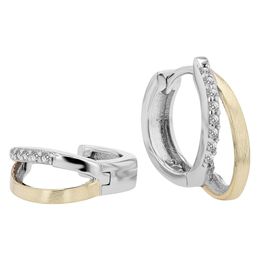 Adelia&acute;s Klappcreolen ADELIA&acute;S "Ohrringe &ndash; Klappcreole aus 925 Silber", Damen, Gr. Damen, Silber 925 (Sterlingsilber), gold (silber), Ohrringe Klappcreolen, Perfekt als Geschenk zum einfach so