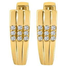 Adelia&acute;s Klappcreolen ADELIA&acute;S "Ohrringe &ndash; Klappcreole aus 333 Gold mit Zirkonia", Damen, Gr. Damen, gold, Ohrringe Klappcreolen, Ideal als Geschenk zum Muttertag