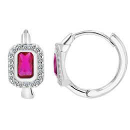 Adelia&acute;s Klappcreolen ADELIA&acute;S "Ohrringe &ndash; Klappcreole aus 925 Silber mit Zirkonia", Damen, Gr. Damen, Silber 925 (Sterlingsilber), silber, Ohrringe Klappcreolen, Ideal als Geschenk &ndash; dezent und elegant