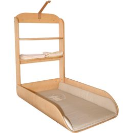 Wickelregal Roba "Wandwickelregal klappbar, inkl. Wickelunterlage Liebhab&auml;r", Baby, beige (natur), Wickeltische, zur Montage an die Wand