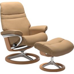Relaxsessel stressless "Sunrise", beige (sand paloma), B:79cm H:103cm T:73cm, Leder BATICK: BATICK ist ein leicht korrigiertes, durchgef&auml;rbtes und genarbtes M&ouml;belleder, bei dem die meisten Unebenheiten und Spuren in der Regel entfernt wurden.;Leder PALOMA: PALOMA ist ein durchgef&auml;rbtes Semianilin-M&ouml;belleder mit nat&uuml;rlicher Narbung.;ROHLEDER Stoff Q2 FARON: Ein fester zuverl&auml;ssiger Boucl&eacute; mit einem
