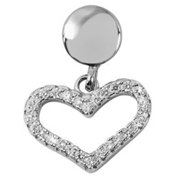 Adelia&acute;s Kettenanh&auml;nger ADELIA&acute;S "Anh&auml;nger &ndash; Herzanh&auml;nger aus 925 Silber mit Zirkonia", silber, Schmuckanh&auml;nger, Damen, Silber 925 (Sterlingsilber), Kettenanh&auml;nger, Ideal als Geschenk f&uuml;r besondere Anl&auml;sse