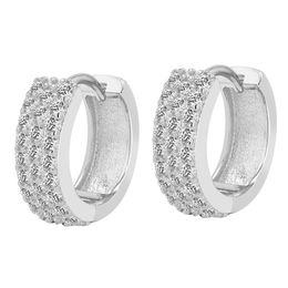 Adelia&acute;s Klappcreolen ADELIA&acute;S "Ohrringe &ndash; Klappcreole aus 925 Silber mit Zirkonia", Damen, Gr. Damen, Silber 925 (Sterlingsilber), silber, Ohrringe Klappcreolen, Zum Verschenken &ndash; passend f&uuml;r viele Anl&auml;sse