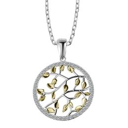 Adelia&acute;s Kettenanh&auml;nger ADELIA&acute;S "Anh&auml;nger aus 925 Silber mit Zirkonia", gold (silber), Schmuckanh&auml;nger, Damen, Silber 925 (Sterlingsilber), Kettenanh&auml;nger, Ideal als Geschenk &ndash; dezent und elegant