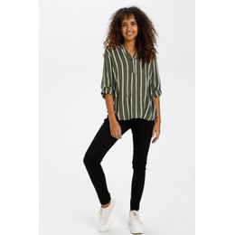 Kaffe Langarm-Bluse Regular fit Grape Leaf/Chalk white green