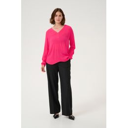 Kaffe Langarm-Bluse Regular fit Raspberry pink