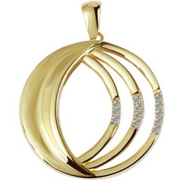 Adelia&acute;s Kettenanh&auml;nger ADELIA&acute;S "Anh&auml;nger aus 333 Gold mit Zirkonia", gold, Schmuckanh&auml;nger, Damen, Gelbgold 333, Kettenanh&auml;nger, Ideal zum Verschenken &ndash; schlicht und stilvoll