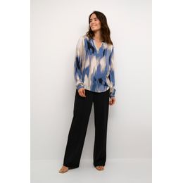 Kaffe Bluse mit langen &Auml;rmeln Regular Fit Blau Abstrakter Druck blue