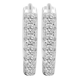 Adelia&acute;s Klappcreolen ADELIA&acute;S "Ohrringe &ndash; Klappcreole aus 925 Silber mit Zirkonia", Damen, Gr. Damen, Silber 925 (Sterlingsilber), silber, Ohrringe Klappcreolen, Ein stilvolles Geschenk f&uuml;r besondere Momente