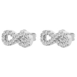 Adelia&acute;s Paar Ohrh&auml;nger ADELIA&acute;S "Ohrringe &ndash; Ohrstecker Unendlichkeitszeichen aus 925 Silber", Damen, Gr. Damen, Silber 925 (Sterlingsilber), silber, Ohrringe, Ideal als Geschenk f&uuml;r besondere Anl&auml;sse
