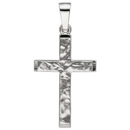 Kreuzanh&auml;nger Jobo "Anh&auml;nger Kreuz", wei&szlig; (wei&szlig;gold 333), Schmuckanh&auml;nger, Damen, Wei&szlig;gold 333, 333 Wei&szlig;gold