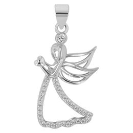 Adelia&acute;s Kettenanh&auml;nger ADELIA&acute;S "Anh&auml;nger &ndash; Engelanh&auml;nger aus 925 Silber mit Zirkonia", silber, Schmuckanh&auml;nger, Damen, Silber 925 (Sterlingsilber), Kettenanh&auml;nger, Eine sch&ouml;ne Geschenkidee f&uuml;r jeden Anlass