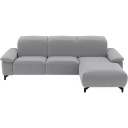 Ecksofa Musterring "MR370", light, grau, B:280cm H:83cm T:180cm, 100% Polyester, Sofas, Ecksofa, Farbe, Material, Sitzkomfort und Funktion w&auml;hlbar, Ma&szlig;e 280 x 180 cm