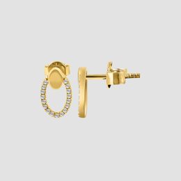 Adelia&acute;s Paar Ohrh&auml;nger ADELIA&acute;S "Ohrringe &ndash; Ohrstecker aus 375 Gold mit Zirkonia", Damen, Gr. Damen, gold, Ohrringe, Geschenkidee: zeitlos und vielseitig
