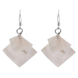 Adelia&acute;s Paar Ohrh&auml;nger ADELIA&acute;S "Ohrringe &ndash; Ohrh&auml;nger aus 925 Silber mit Perlmutt", Damen, Gr. Damen, Silber 925 (Sterlingsilber), wei&szlig; (silber), Ohrringe, Ideal zum Verschenken &ndash; schlicht und stilvoll