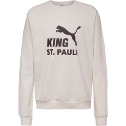 Puma FC St. Pauli King Logo Sweatshirt Herren - Gr&ouml;&szlig;e L - wei&szlig;
