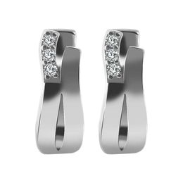 Adelia&acute;s Klappcreolen ADELIA&acute;S "Ohrringe &ndash; Klappcreole aus 925 Silber mit Zirkonia", Damen, Gr. Damen, Silber 925 (Sterlingsilber), silber, Ohrringe Klappcreolen, Ideal als Geschenk zum einfach so