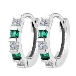Adelia&acute;s Paar Creolen ADELIA&acute;S "Ohrringe &ndash; Creole aus 925 Silber", Damen, Gr. Damen, Silber 925 (Sterlingsilber), gr&uuml;n (silber), Ohrringe, Perfekt als Geschenk f&uuml;r besondere Menschen
