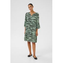 Kaffe Kleid A-shape black green