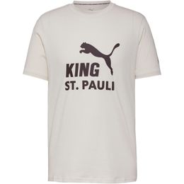 Puma FC St. Pauli King Logo T-Shirt Herren - Gr&ouml;&szlig;e XL - wei&szlig;