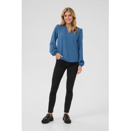 Kaffe Langarm-Bluse Regular fit Ensign Blue
