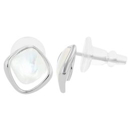Adelia&acute;s Paar Ohrh&auml;nger ADELIA&acute;S "Ohrringe &ndash; Ohrstecker aus 925 Silber mit Perlmutt", Damen, Gr. Damen, Silber 925 (Sterlingsilber), silber, Ohrringe, Zum Verschenken &ndash; ideal zum Muttertag