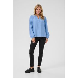 Kaffe Langarm-Bluse Regular fit Silver Lake Blue CC blue
