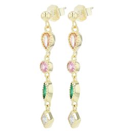 Adelia&acute;s Paar Ohrh&auml;nger ADELIA&acute;S "Ohrringe &ndash; Ohrstecker aus 925 Silber mit Zirkonia", Damen, Gr. Damen, Silber 925 (Sterlingsilber), gold, Ohrringe, Perfekt als Geschenk zum einfach so