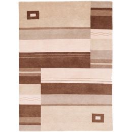 Wollteppich OCI DIE TEPPICHMARKE "Nepal Fine Lukla" Gr. 31, beige, B:140cm H:20mm L:200cm, Wolle, Teppiche, reine Wolle, handgekn&uuml;pft, Wohnzimmer