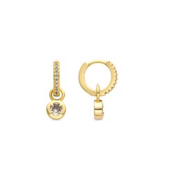 Luxenter Ohrringe mit 18 Karat Gelbgold-Finish und Zirkonia &ndash; Yacoss